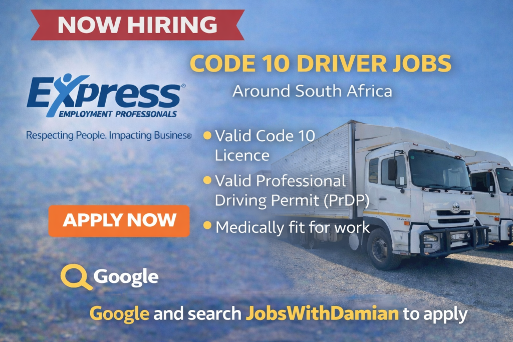Code 10 Driver – Express Employment Professionals Hiring in South ...