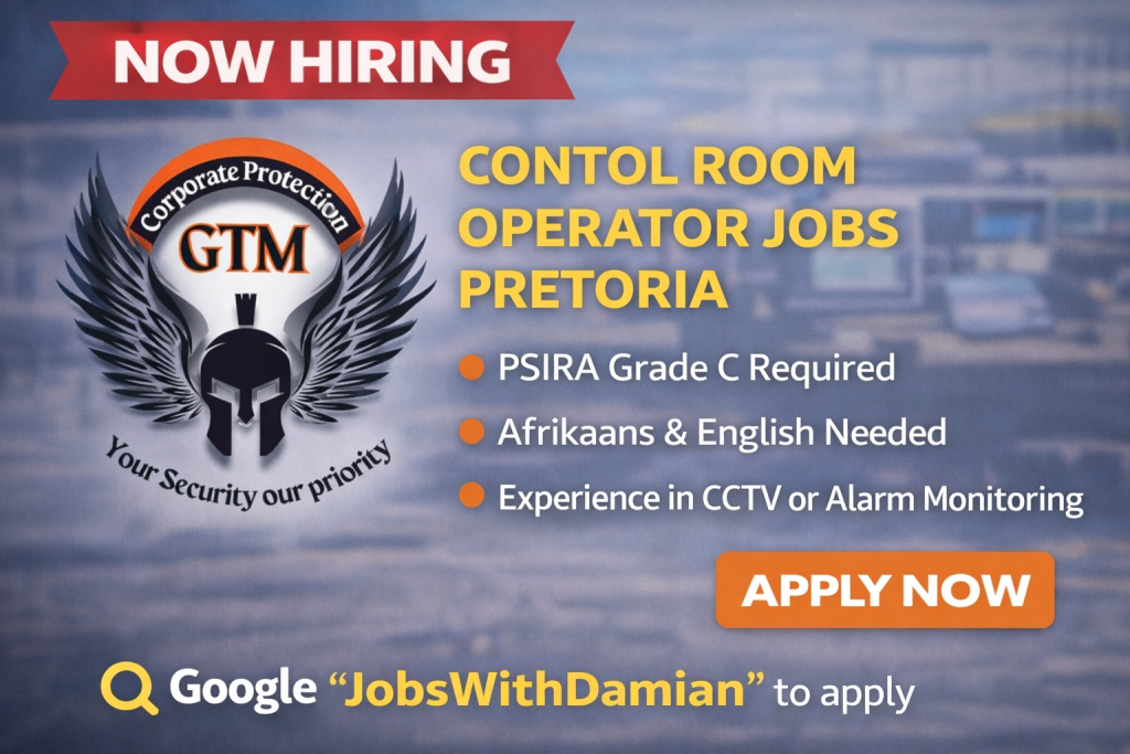 Control Room Operator Jobs (Permanent) - GTM Security Services - Jobs ...