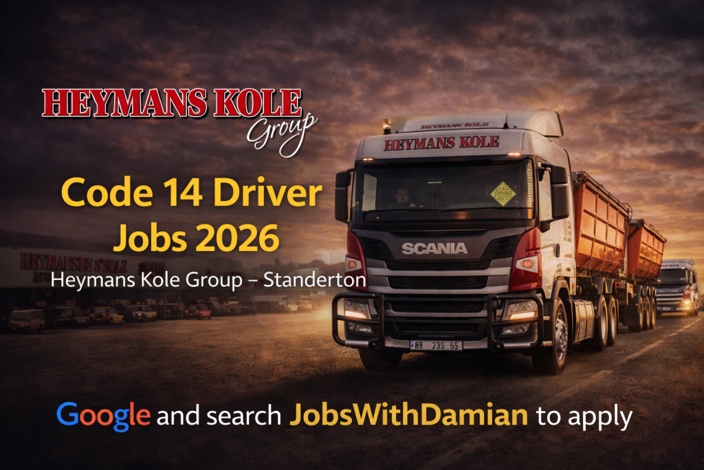 Code 14 Driver Jobs 2026 – Heymans Kole Group Urgently Hiring in ...